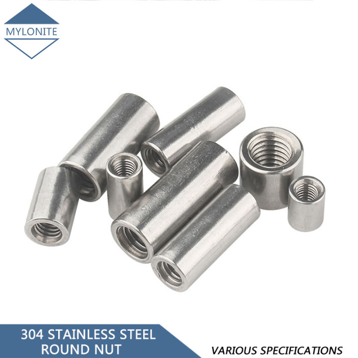 304 Stainless Steel Round Coupling Nuts M2 M 2.5 M3 M4 M5 M6 M8 M10 Extend Long Lead Screw ...
