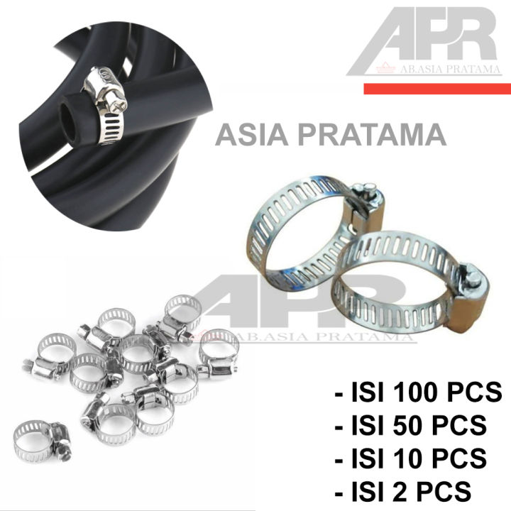 GROSIR ISI 100 Pcs Stainless Klem Selang Gas LPG Klem Gas Anti Bocor ...