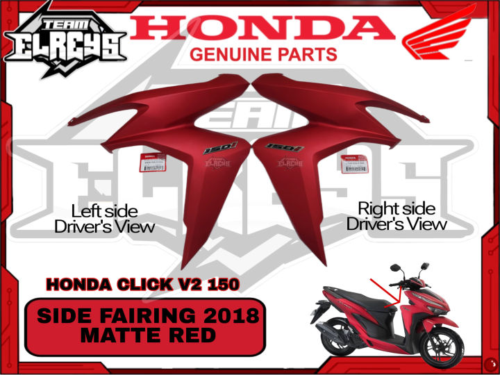 CLICK GC 150 2018 SIDE FAIRING MATTE RED | Lazada PH