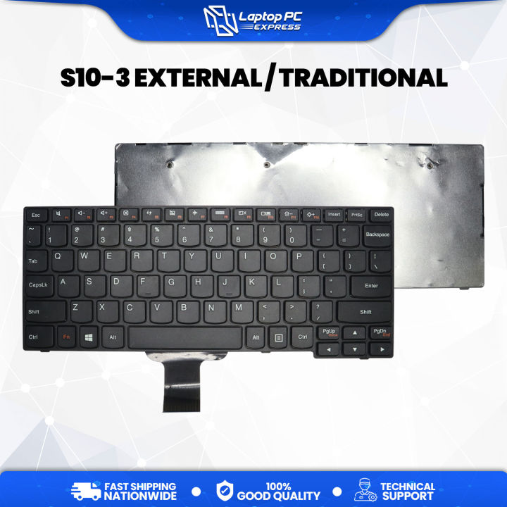 LPCE Laptop Keyboard S10-3 Compatible with Lenovo IdeaPad S100, S110 ...