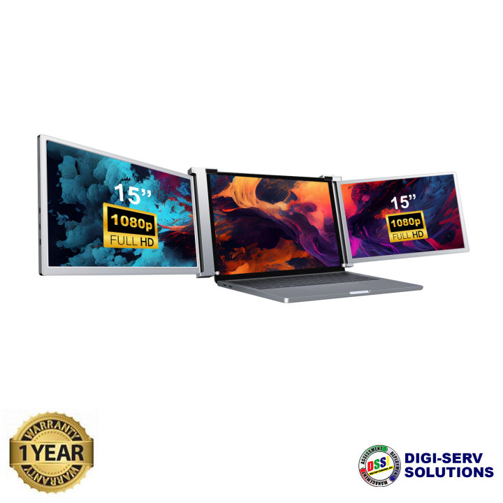 Idea S17 Portable Dual-Screen Monitor (laptop not included), 2x 15 ...