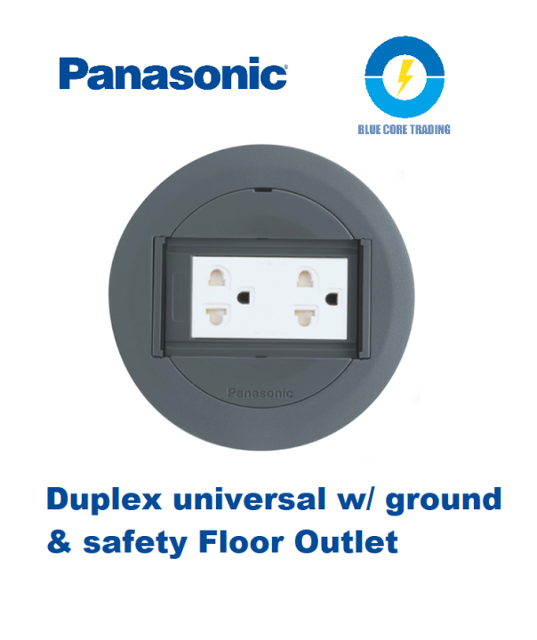 Panasonic Duplex universal w/ ground & safety shutter Round Floor ...