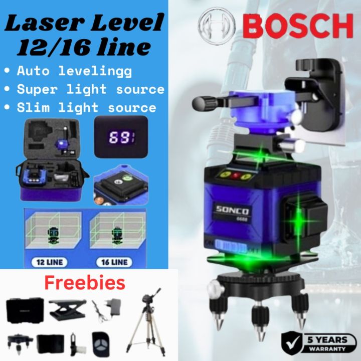 Bosch 12/16 Line Laser Level Meter laveling tool laser measure ...