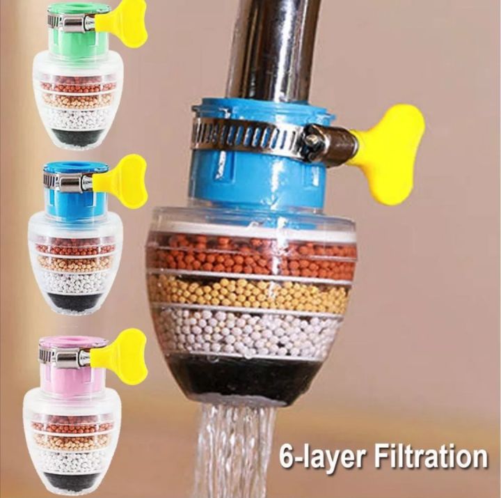 6-layer Universal Faucet Filter Interface Water Purification Anti-Spill ...