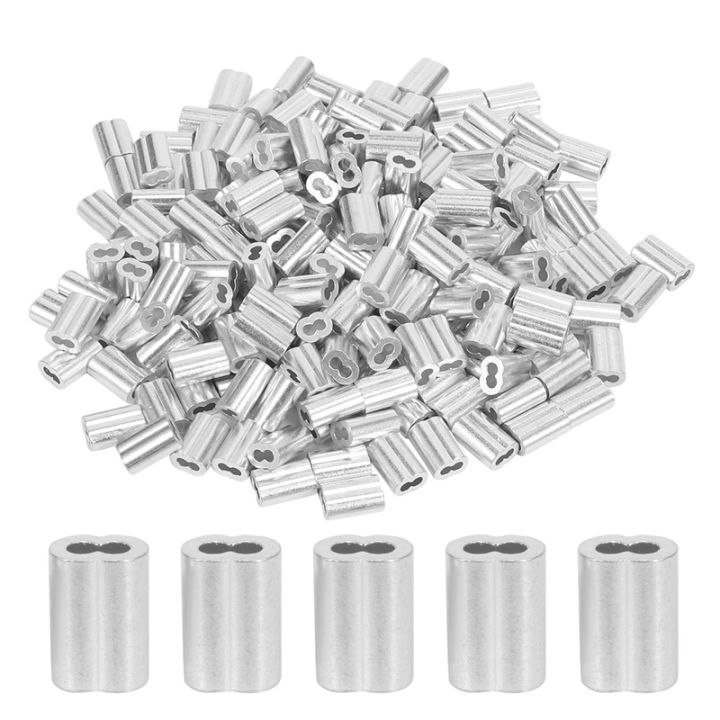 200PCS 1/16 Inch Cable Ferrule Set Aluminum Alloy Crimping Loop Sleeve ...