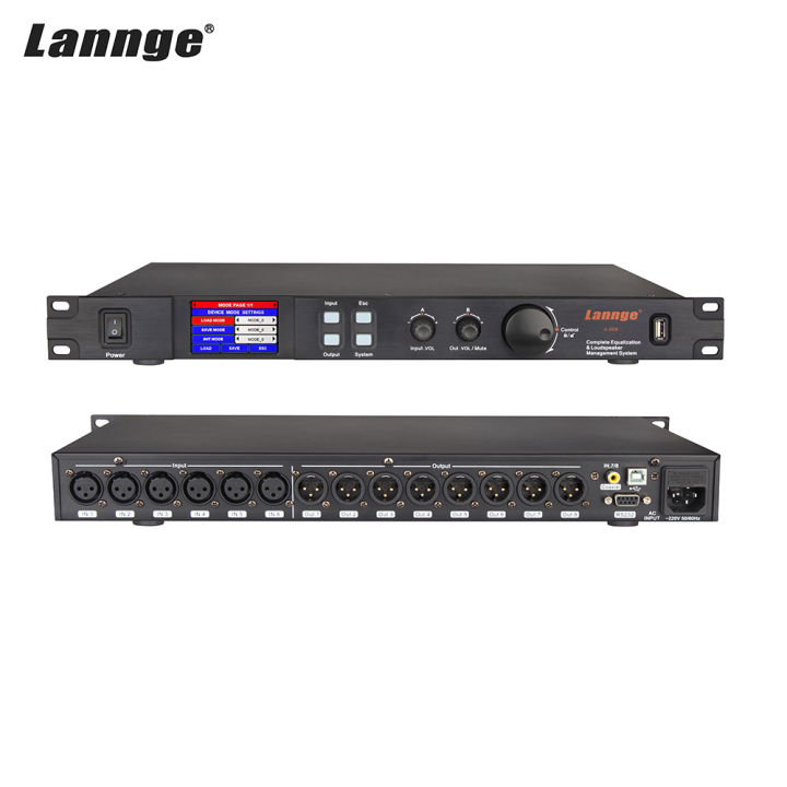 Lannge A-808 8 IN & 8 OUT Digital Audio Processor LCD Touchscreen 32bit ...