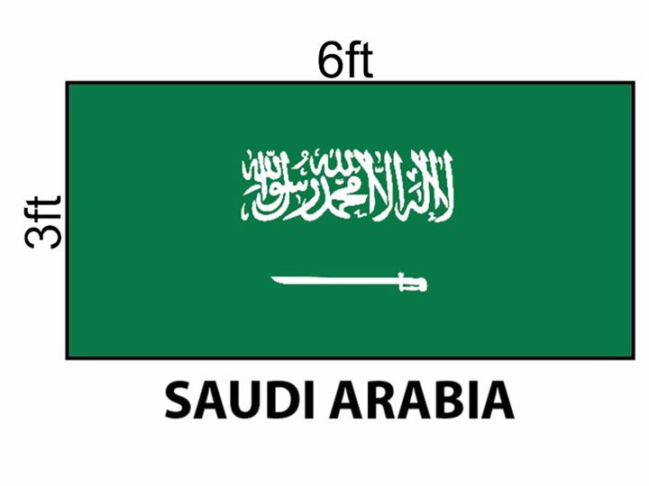 Saudi Arabia Flag 3x6ft, Bendera Saudi Arabia 3x6ft, Polyester | Lazada