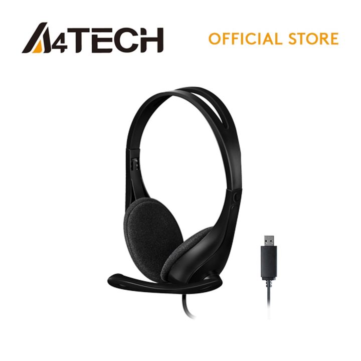 A4Tech HU-9 Omnidirectional Noise-canceling Mic. USB Wired On-Ear ...