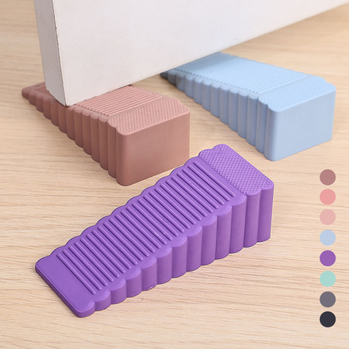 【ShirleyLife】Safety Rubber Door Stopper Reusable Shock Absorbent Block ...