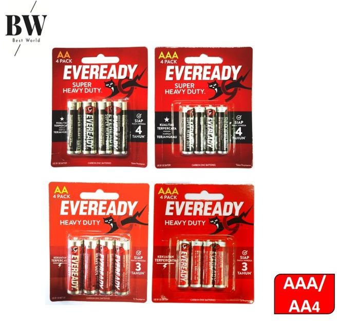 EVEREADY SUPER HEAVY DUTY / HEAVY DUTY AA / AAA 4PCS | Lazada