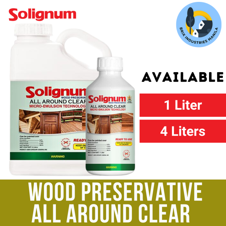 Solignum Wood Preservative All Around Clear 1 Liter or 4 Liters (Gallon ...