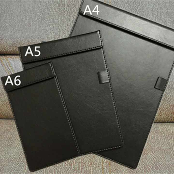 【COD】Magnetic Leather Cash Bill Holder Menu Clipboard Signature Pad ...