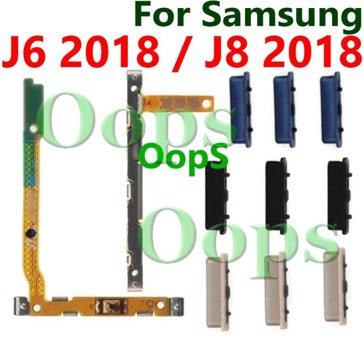Power On Off Volume Button Flex For Samsung J6 J8 2018 j600 j810 Phone ...