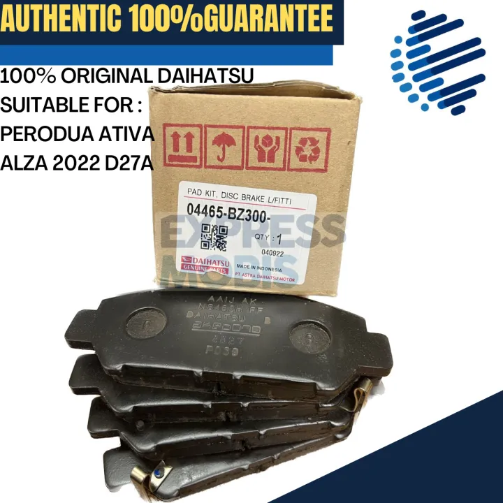 100% ORIGINAL DAIHATSU FRONT BRAKE PAD 04465-BZ300 PERODUA ATIVA ALZA ...