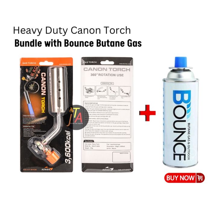 Heavy Duty Flame Gun Torch with Bounce Butane Gas 250g | Lazada PH