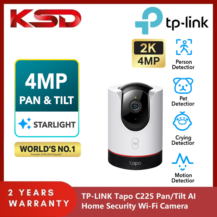 TP-LINK Tapo C225/C210/TC71/TC72 Pan/Tilt AI Home Security Wi-Fi Camera ...
