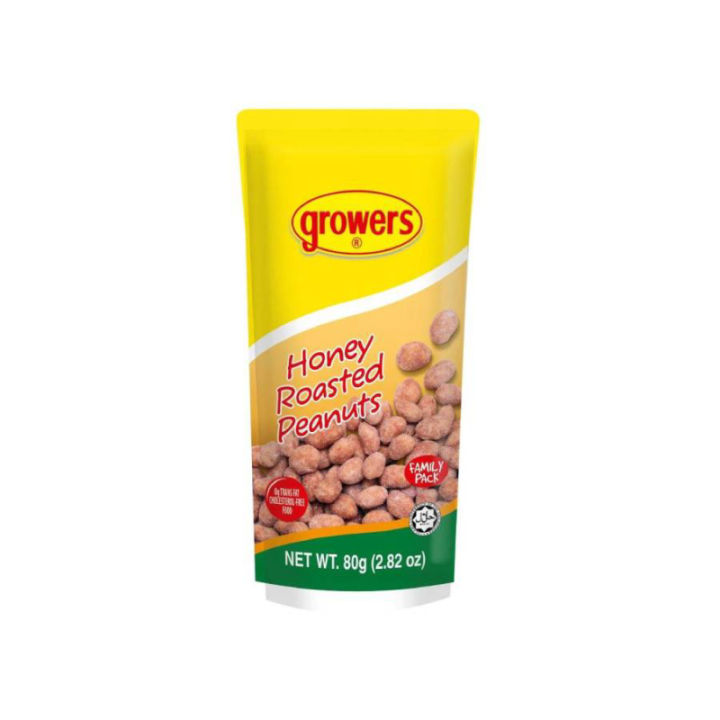 Growers Honey Roasted Flavor Less Grease Peanuts (80g) - [Same Day ...