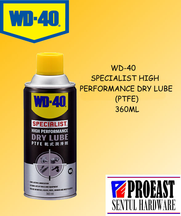 WD-40 SPECIALIST HIGH PERFORMANCE DRY LUBE PTFE (Spray For Long Lasting Lubrication) -360ML | Lazada