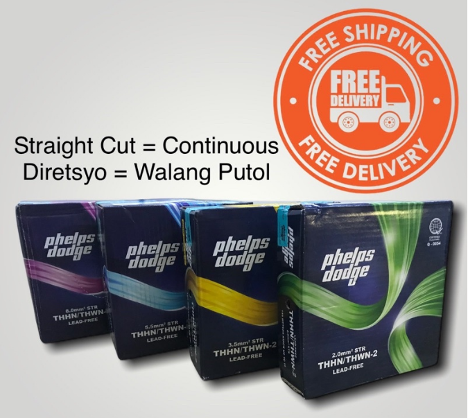 JQSB | (Straight) Phelps Dodge 2.0 3.5 5.5 8.0 14mm2/#6 THHN/THWN WIRE ...