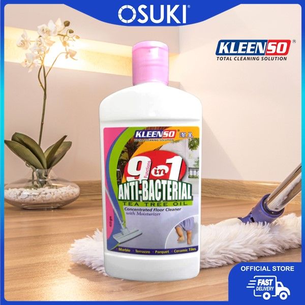 KLEENSO 9 in 1 Anti-Bacterial Tea Tree Oil Floor Cleaner 450ml (Pink ...