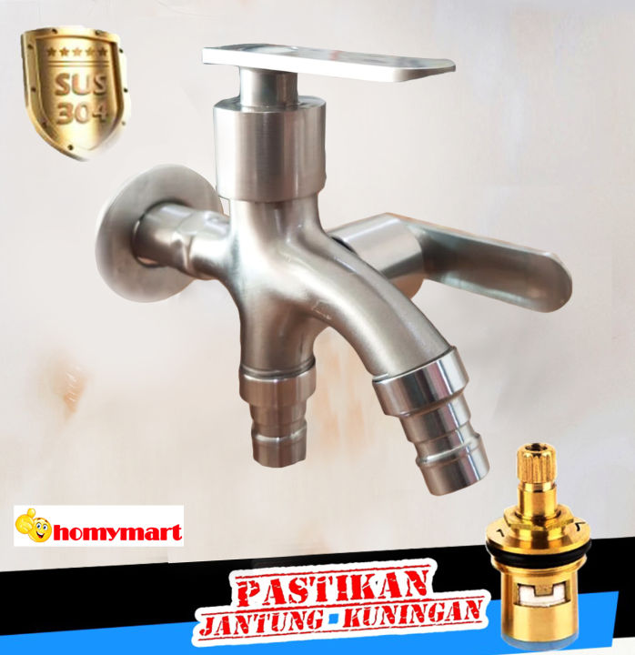 kran cabang 1/2" sus 304 13cm cucuk jk kt304-02 ylb | Lazada Indonesia