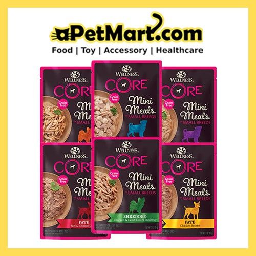 Wellness Core Small Breed Mini Meals Wet Dog Food 3oz (6 Flavors ...