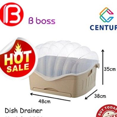 (B Boss) SALE 6881 Century Dish Drainer with Cover / Dish Rack shell ...