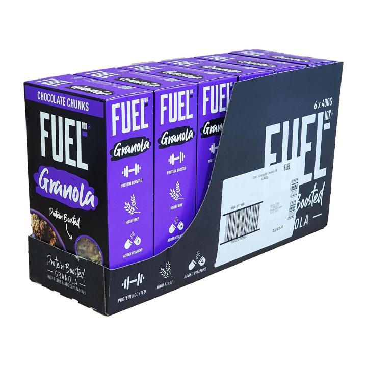 FUEL10K Vegan Chunky Chocolate Protein Boosted Granola 6 X 400G - Case ...