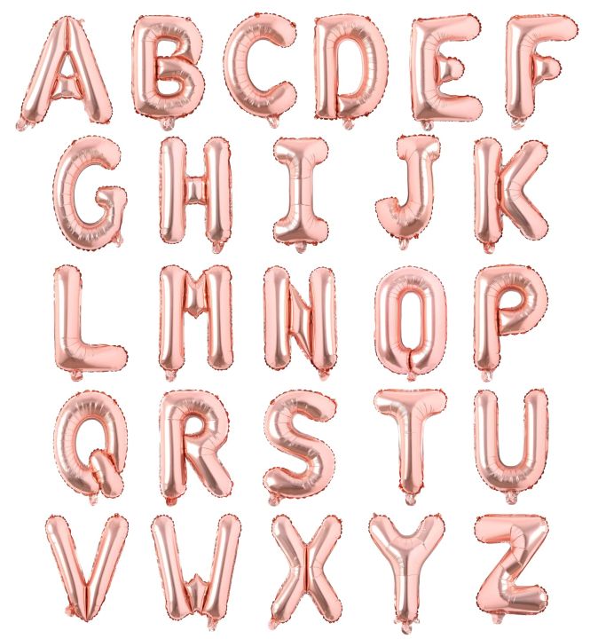 Foil Letter Balloons 16 inch Letter Balloons Gold Rose Gold Sliver ...