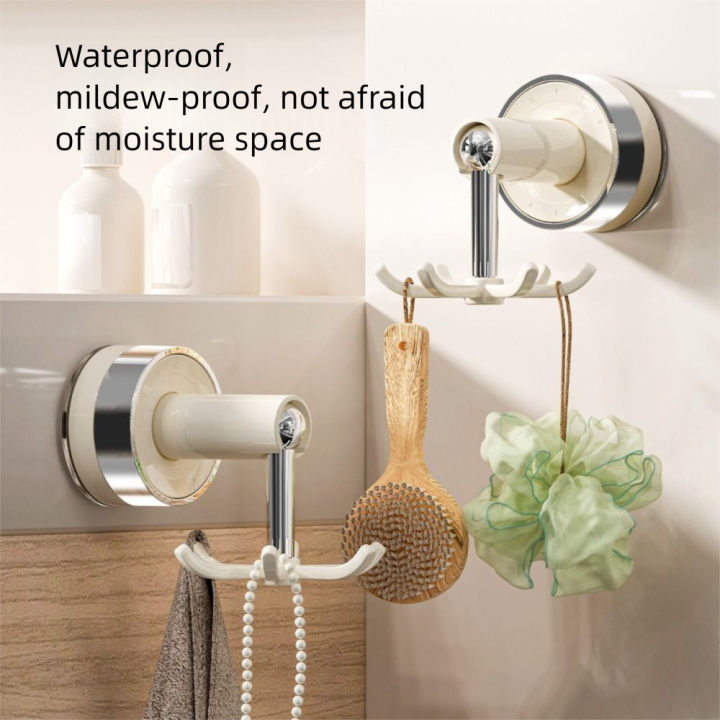 TEWUB Powerful 360° Rotating Folding Hook Hanging Wall Mounted Six-claw ...