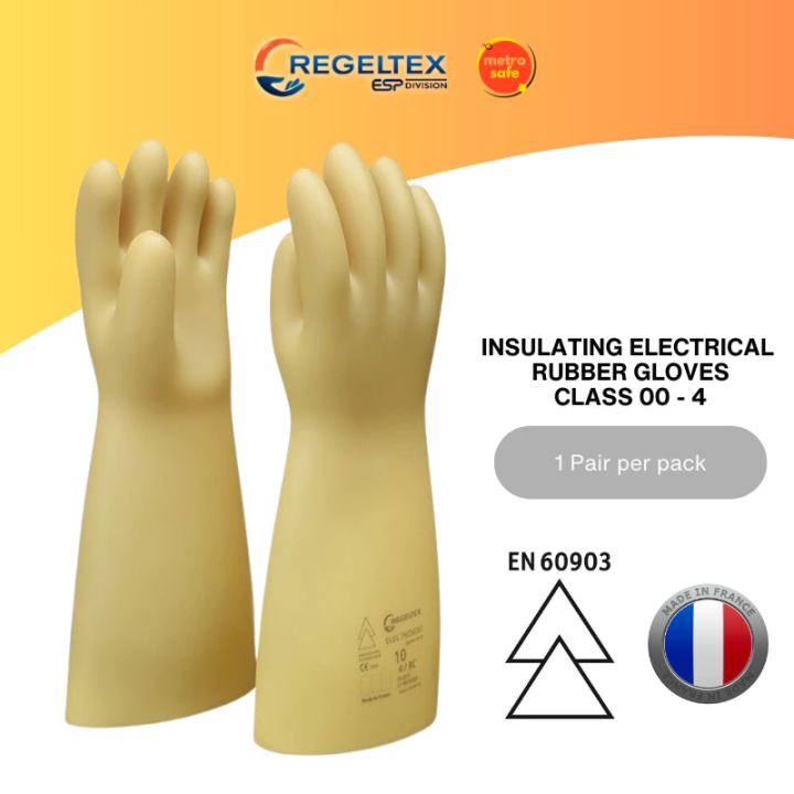 Regeltex Electrovolt Electrical Insulating Gloves Class 00,0,1,2,3,4 ...