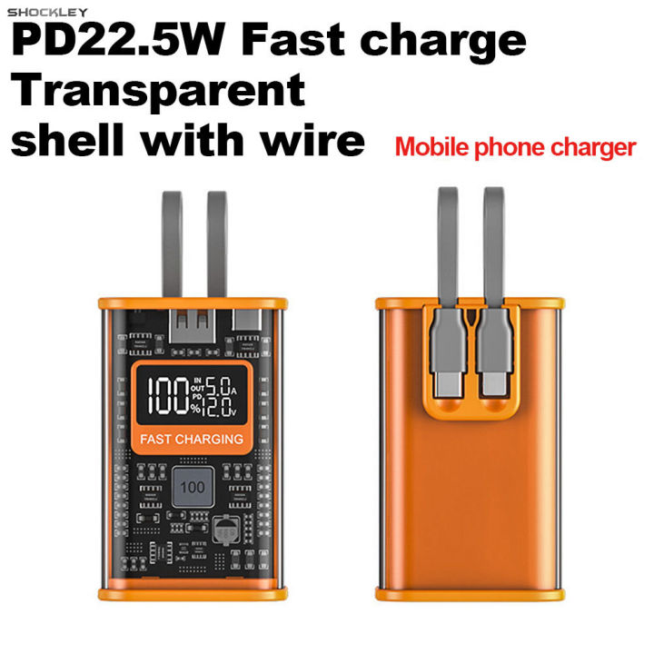 Shockley DIY Power Bank 21700 Battery Charger Case PD 22.5 W Fast ...