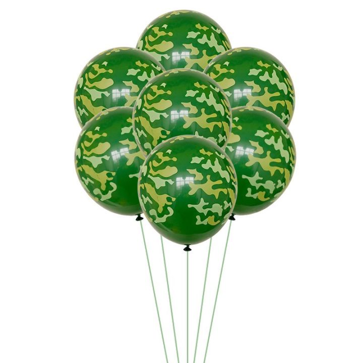 Army Soldier Camouflage Paskal Askar Theme Birthday Party Latex Balloon ...