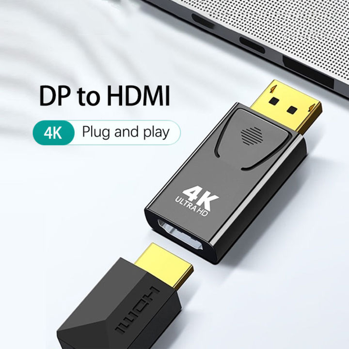จัดส่งที่รวดเร็ว🚚Display Port DP To HDMI Adapter 4K 30Hz Display PortDP ...