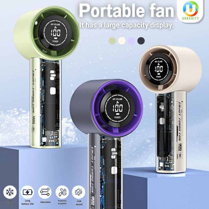 New T17 high-speed handheld transparent mecha fan USB mini portable 100 ...