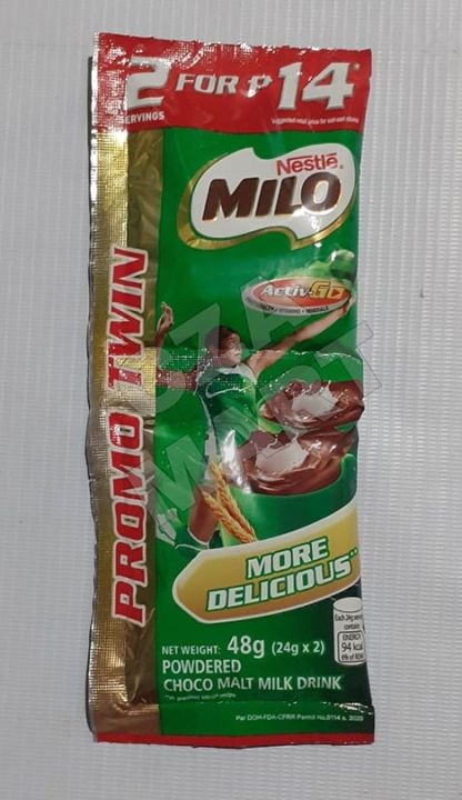 Milo Activ-Go Powdered Choco Malt Milk Drink (Promo Twin 48 Grams ...