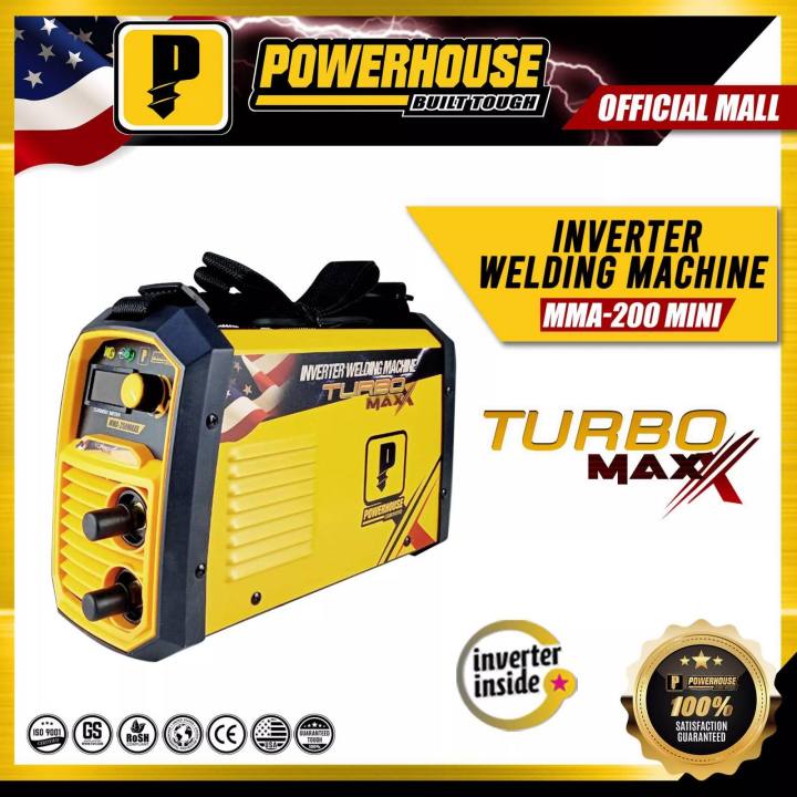 POWERHOUSE USA 200A TURBOMAXX MINI Portable Inverter Welding Machine ...