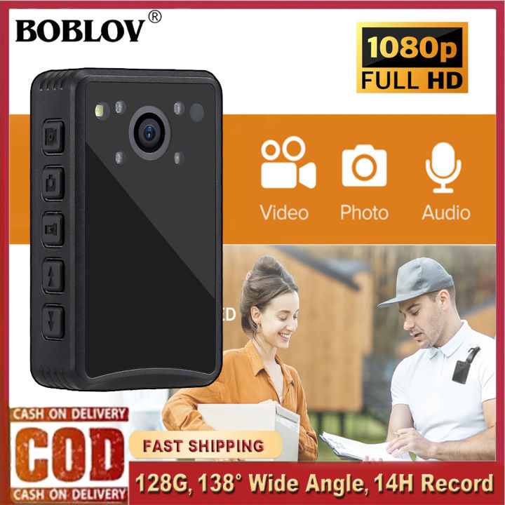 BOBLOV A23 Mini Body Camera, HD 1080P 128GB Police Pocket Camera ...