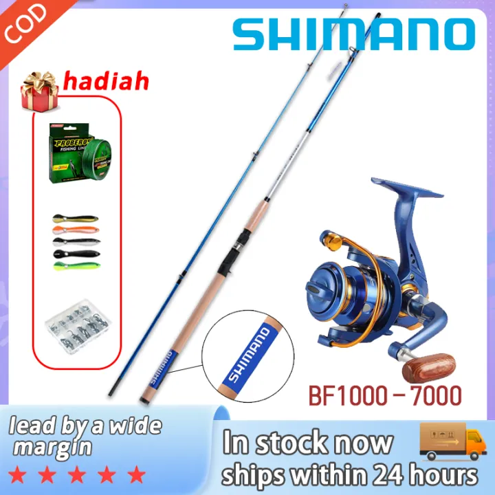 SHIMANO Pancing Set Reel Spinning Fishing Rod Spinning Fishing Rod Set ...