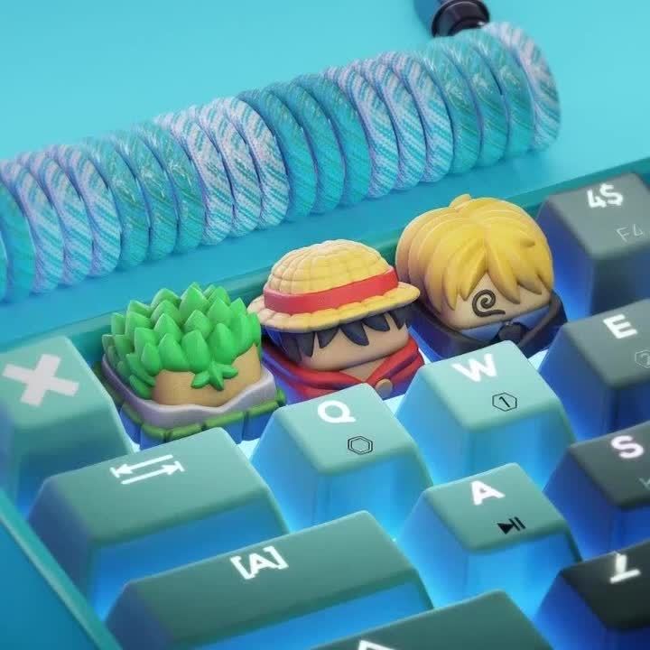 Japanese Pirate Anime Key Cap Original Artisan Keycap Customization 3D ...
