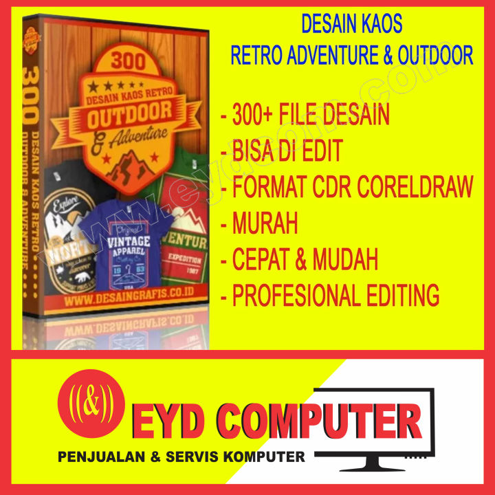 DESAIN KAOS RETRO ADVENTURE AND OUTDOOR KOLEKSI TEMPLATE DESIGN GRAFIS ...