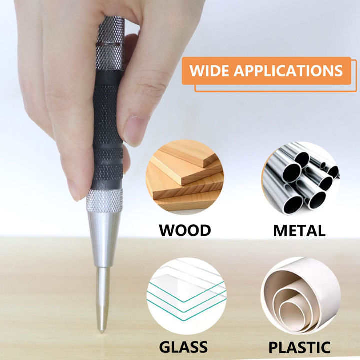 【User-friendly】 Automatic Center Punch Woodworking Metal Drill ...
