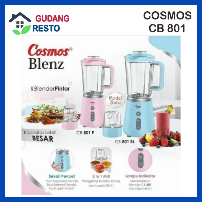 Cosmos CB 801 Smart Blender Blenz 1.2 liter CB 801 P / CB801P / 801P BL ...