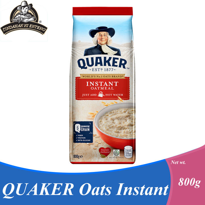 QUAKER Oats Instant Oatmeal 800g - Quaker Grain with Fiber, Protein ...