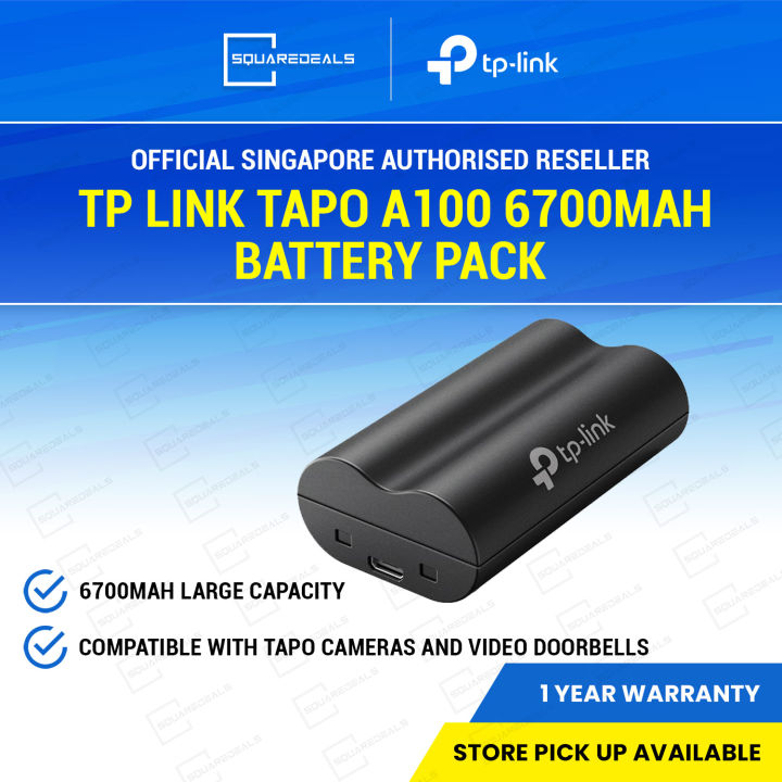 TP Link Tapo A100 6700mAh Battery Pack Works with Tapo Battery Cameras ...