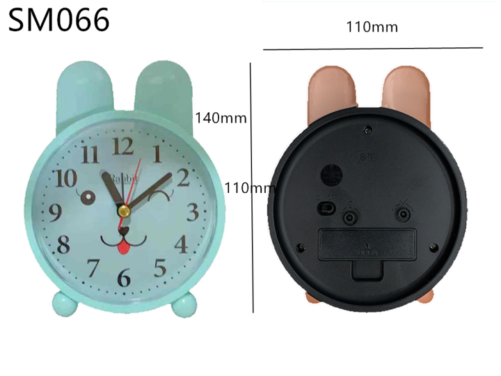 SM066 Cute rabbit design bedside alarm clock watch clock living room ...