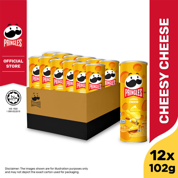 Pringles Potato Chips - Cheesy Cheese Snack 102g Carton 12pcs | Lazada PH