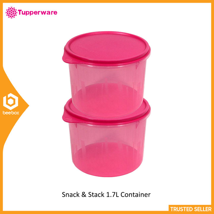 Tupperware 1.7L Snack & Stack Container (2pcs / box) | Lazada