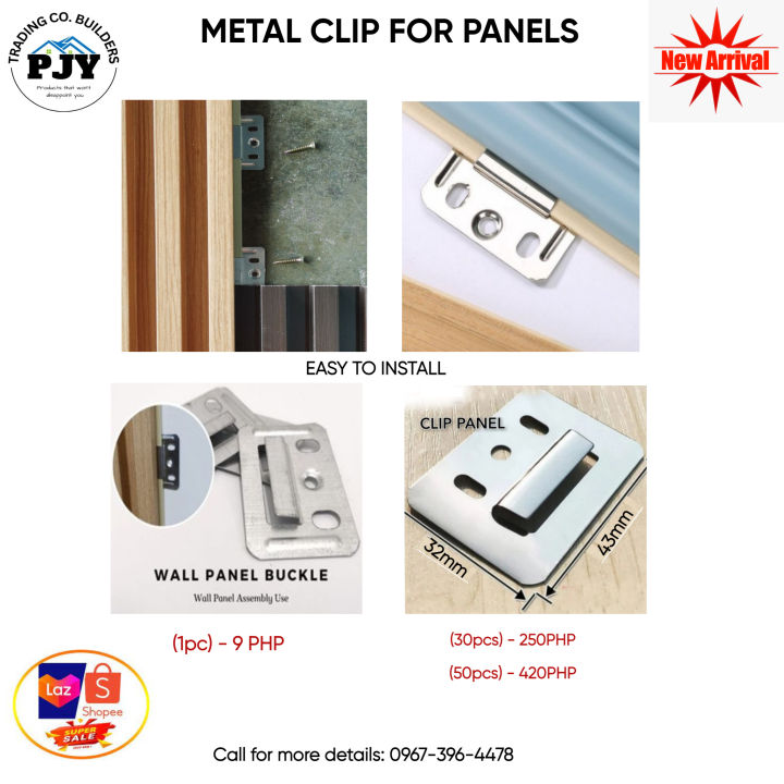Stainless Steel metal clip for PVC Wall Panel WPC Wall Installation ...