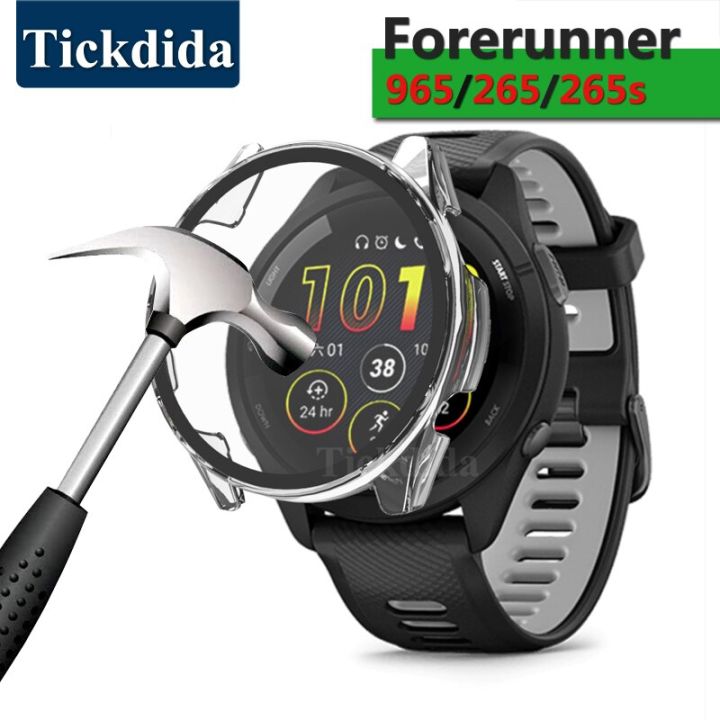 Tempered Glass+Case for Garmin Forerunner 965 955 Screen Protector ...